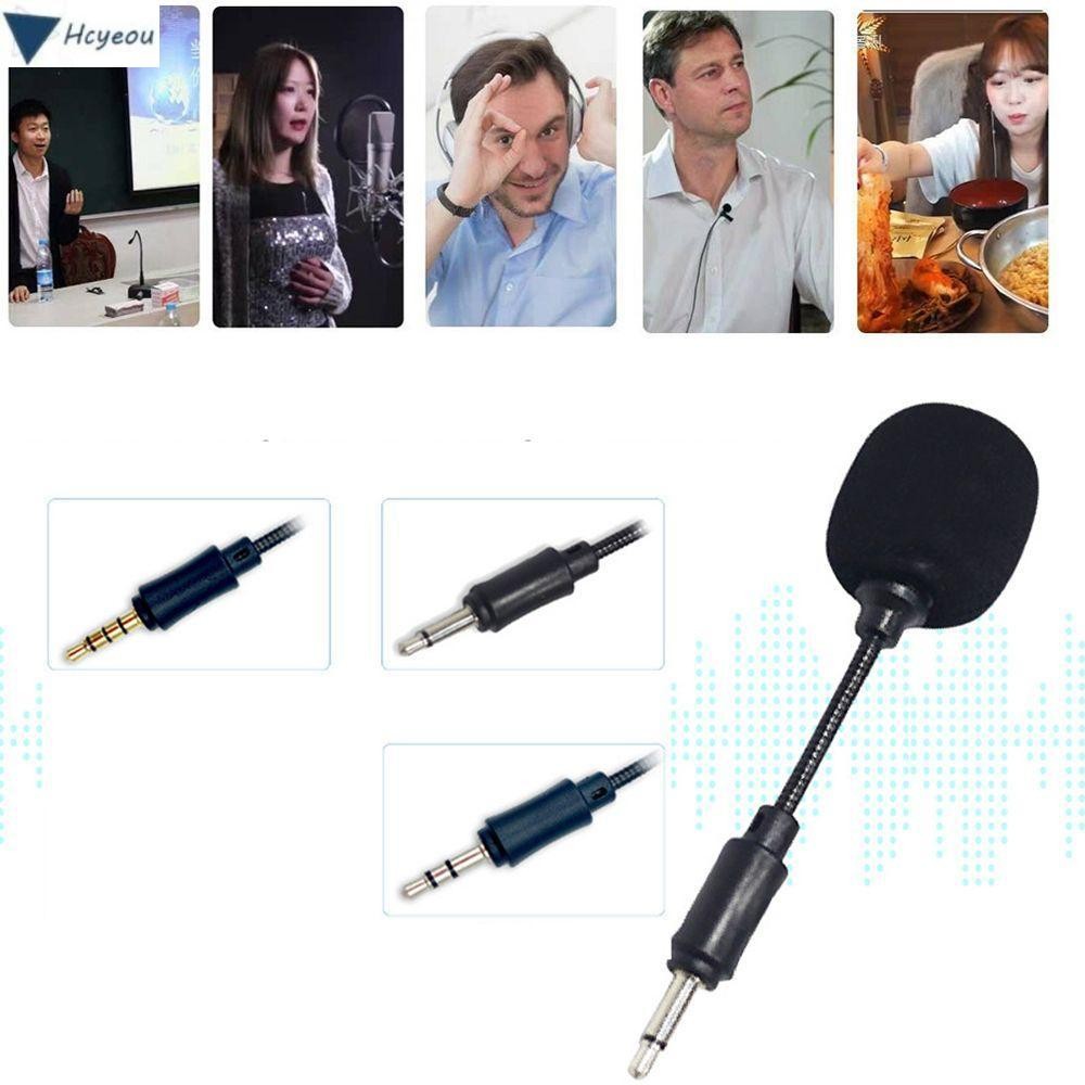HCYEOU Mini Jack Microphone Sound Card Portable Noise Cancelling ...