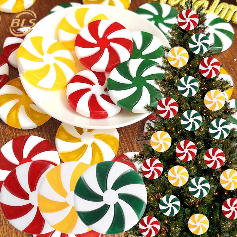 Creative Artificial Plastic Colorful Christmas Swirl Candy Ornament ...