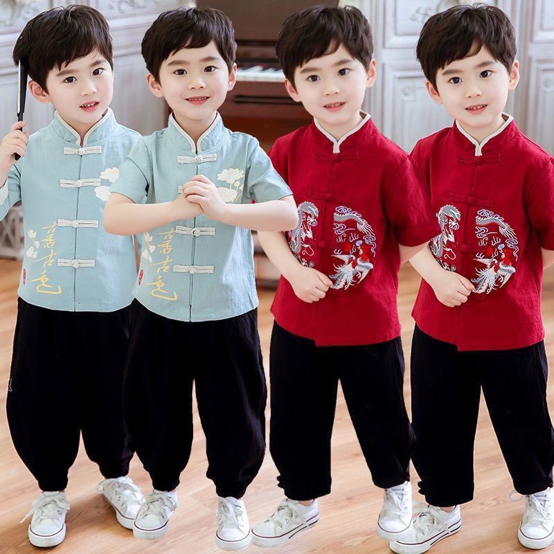 Hanfu Children's Ancient Costume Suit Boys Tang Suit Ethnic Style ...