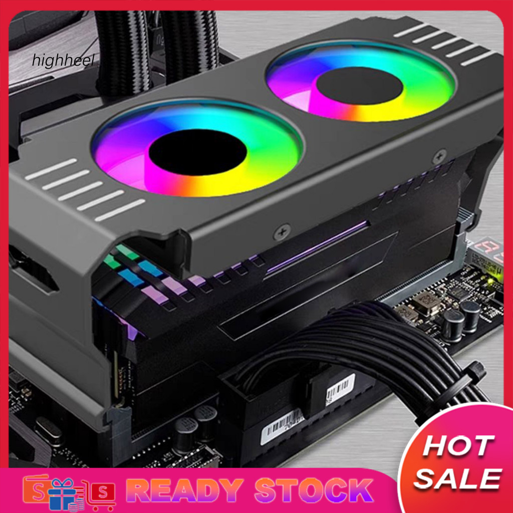 [Ready Stock] Desktop Ram Heatsink Computer Ram Heatsink Argb Ram Heatsink with Dual Fans for ...
