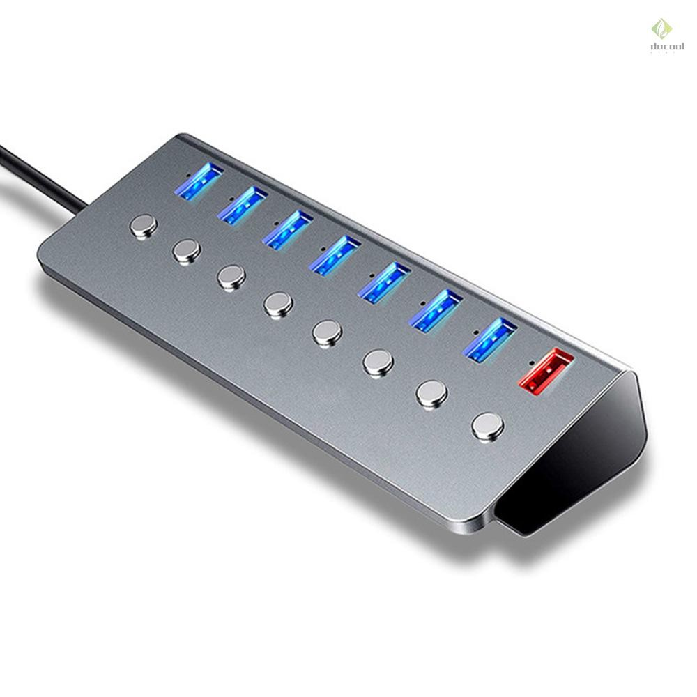 Multifunctional 8 Ports USB Hub USB Extension Converter with 7 USB3.0 ...