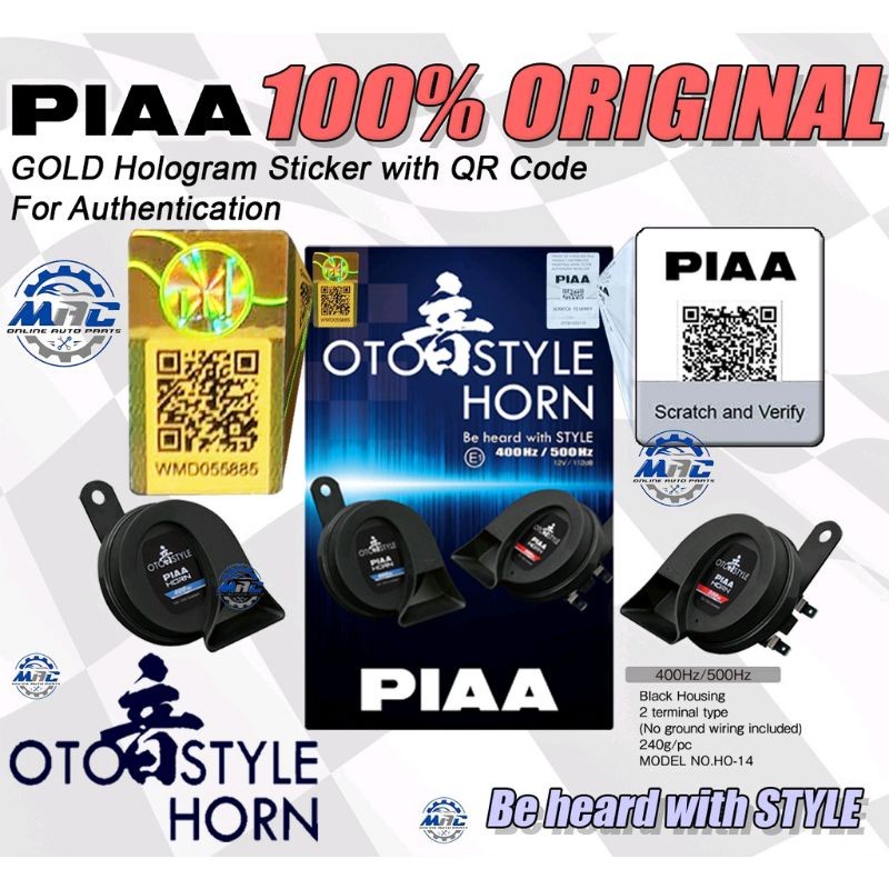 PIAA OTO HORN AUTHENTIC with QR code | Shopee Malaysia