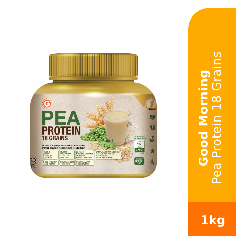 GOOD MORNING Pea Protein 1kg High Protein, Grains, 18 Grains ...