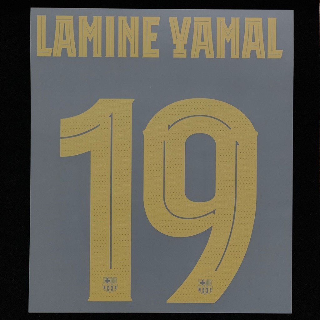 OFFICIAL LAMINE YAMAL #19 FC Barcelona Home Cup UCL 2024-25 PRINT ...
