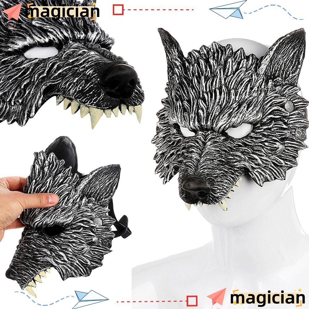 MAGIC Werewolf , Mysterious Costume Prop Wolf Head , Realistic Soft PU ...