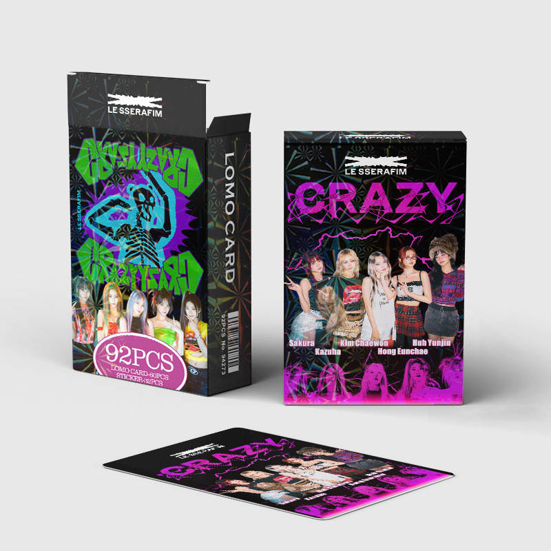 92pcs/box LE SSERAFIM Lomo Cards CRAZY EASY Album PERFECT NIGHT ...