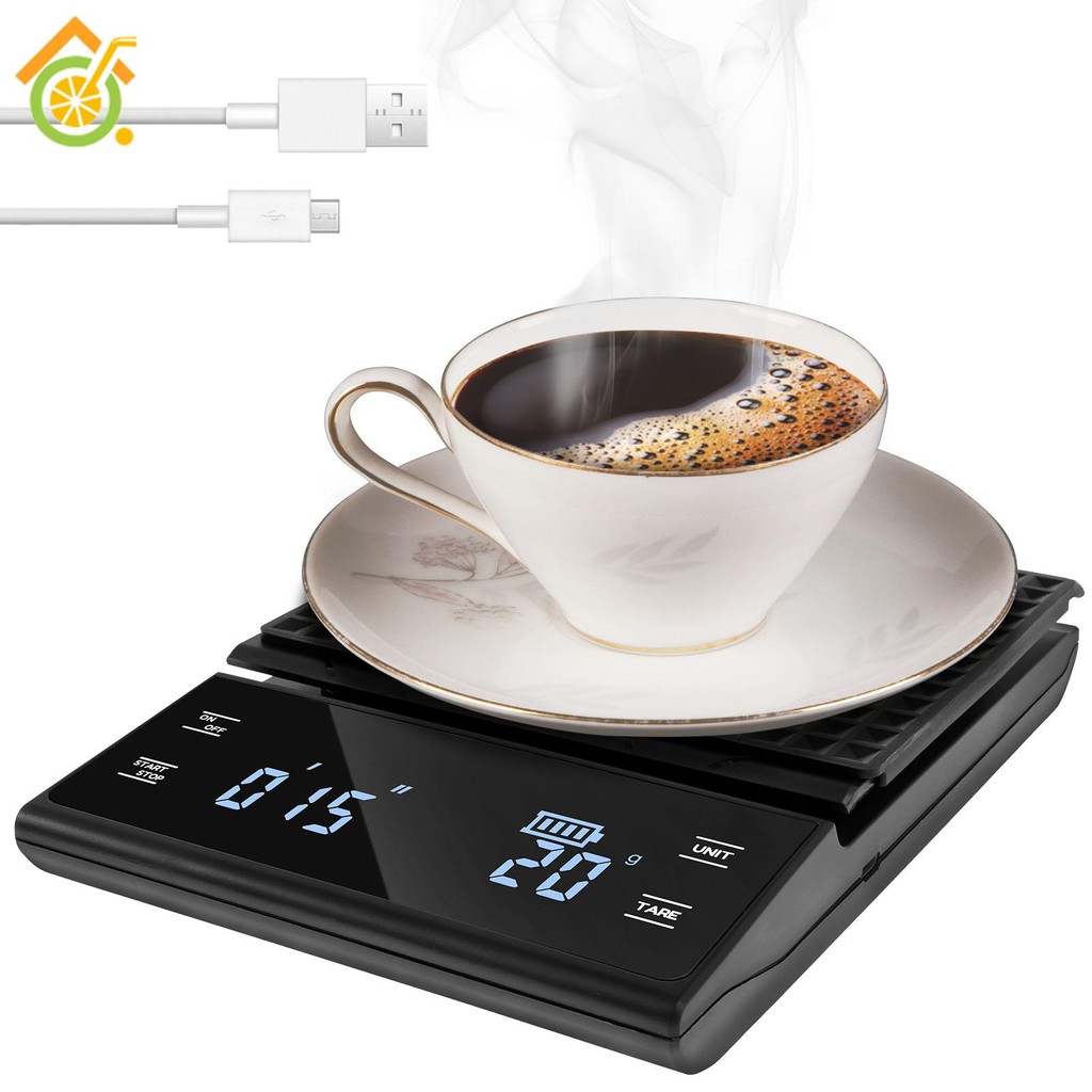 Coffee Scale with Timer 0.3g-3kg High Precision Kitchen Scale ...