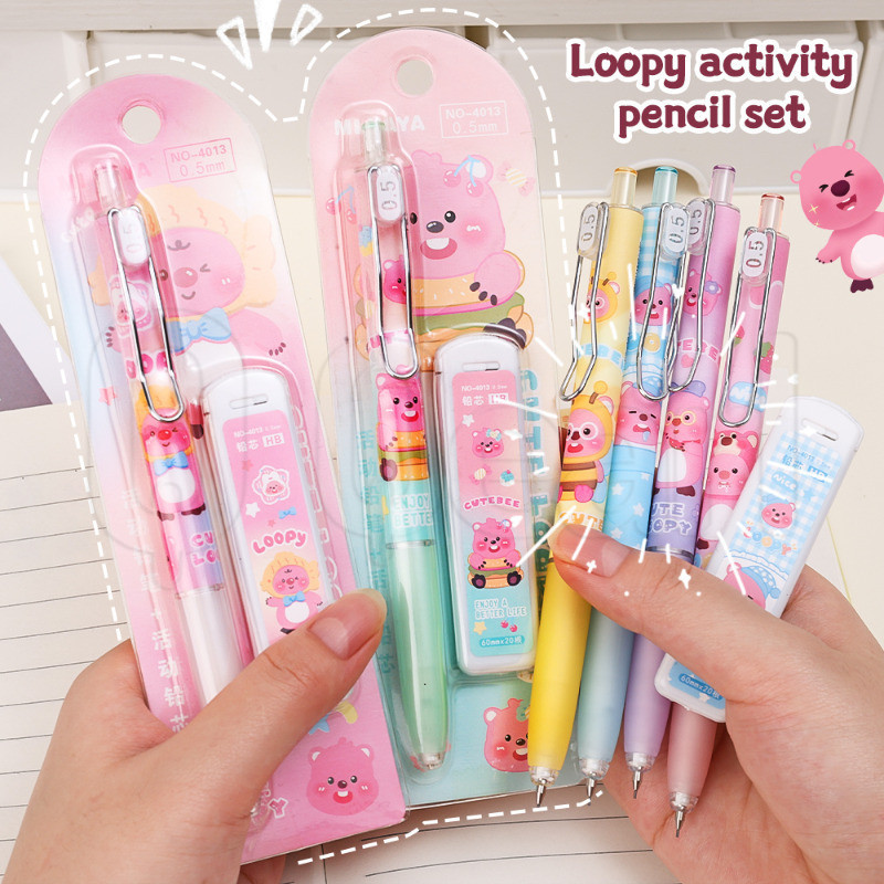 Loopy Mechanical Pencil Set - Student Writing Drawing Pen - 0.5MM ...