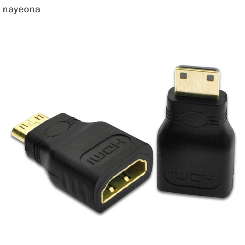 [NAY] mini hdmi to hdmi adapter gold plated male to female converter ...