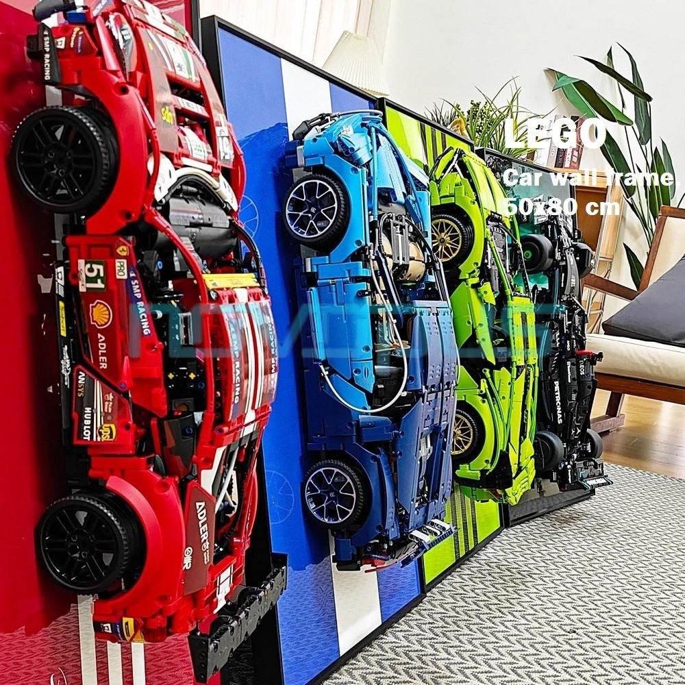 NOVO 50x80cm Ultra Large Car Wall Display Frame Solid Wood Car Mount ...