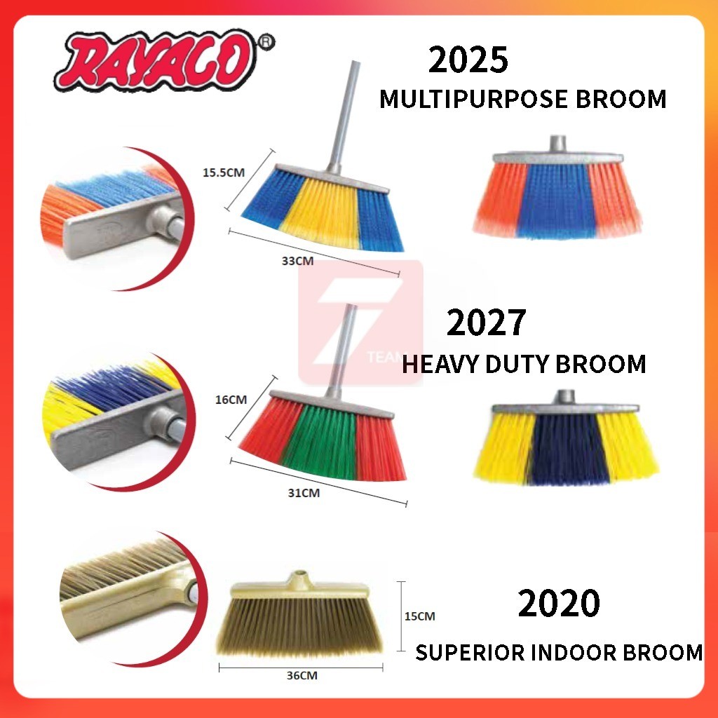 Rayaco Multipurpose Toilet Broom & Handle |Inddor Broom | Cuci Lantai ...