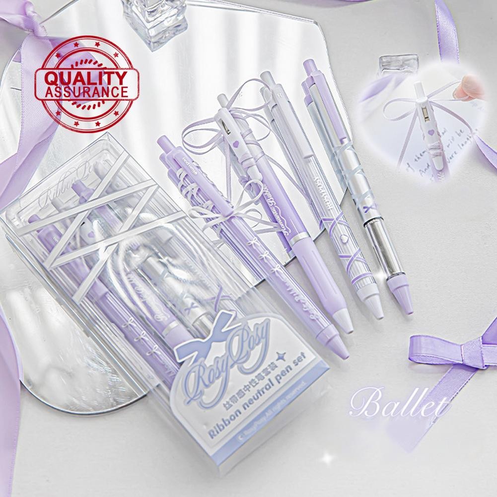 Ball Ribbon Series Cute Bow Tie Design Writing Pen + Gel Pen Ball Pen ...