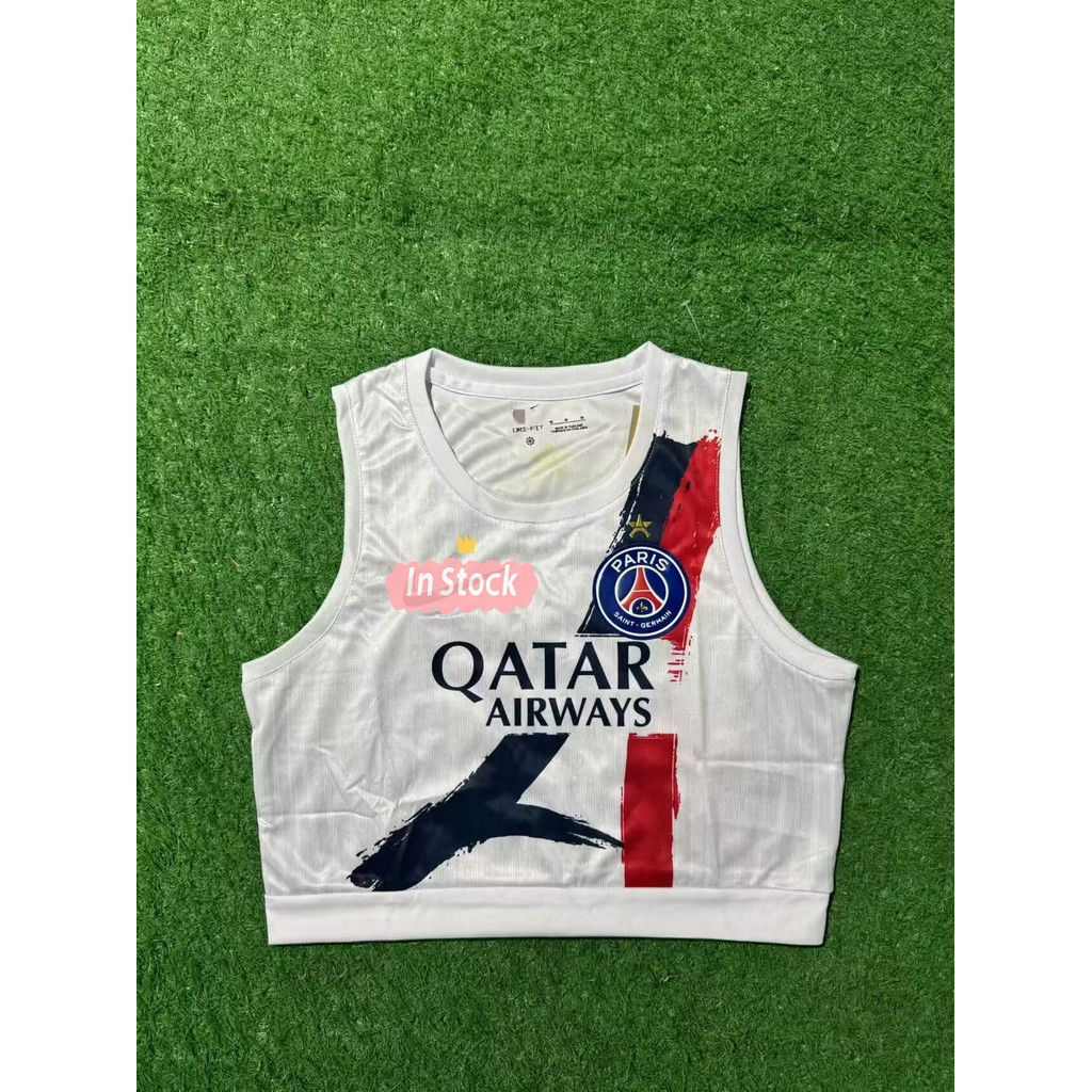 Women's vest soccer 2025-26 PSG white football jersey | Shopee Malaysia