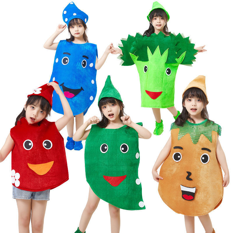 Nutrition Month Costume for Girls Boys Fruit Strawberry Costumes Halloween Cosplay Costume for ...