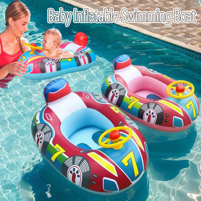 Children's Swimming Ring Adjustable Cartoon Cute Inflatable Swim Ring ...