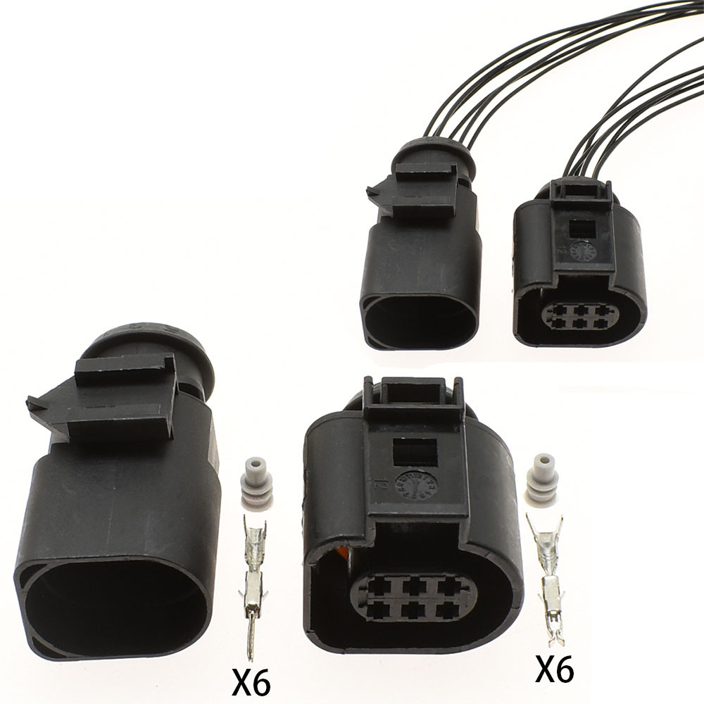 1 Set 6 Pin 1.5mm Auto Temp Sensor Plug Waterproof Electrical Wire ...