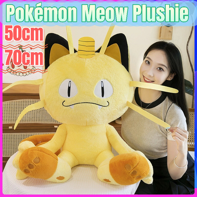 (Ready Stock) New cute Pokemon plush toy 50cm big Pokémon Meow doll ...