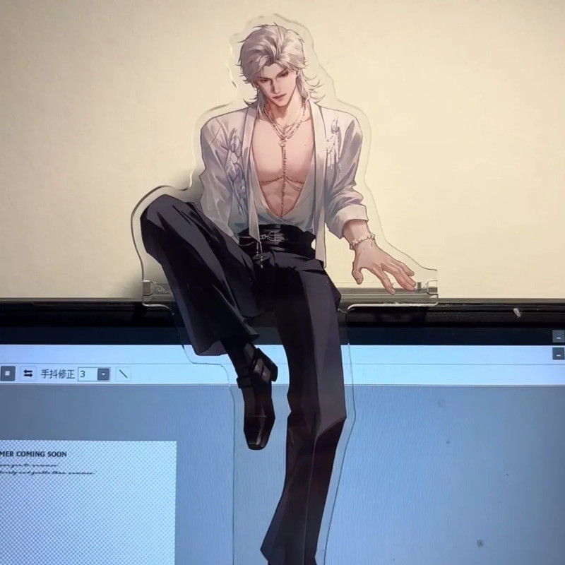 Love and Deepspace Acrylic Ornament Sylus Sitting Figurine 秦彻长腿摆件装饰 ...