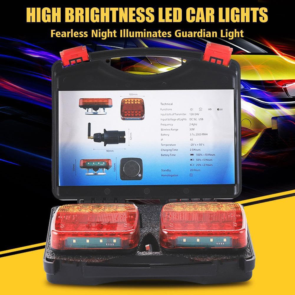 LED Magnetic Wireless Tail Lights for Trailer Waterproof Rechargeable ...
