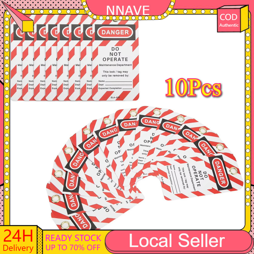 10Pcs Security Lockout Tagout tag Danger Warning Tags PVC Lockout Tags ...