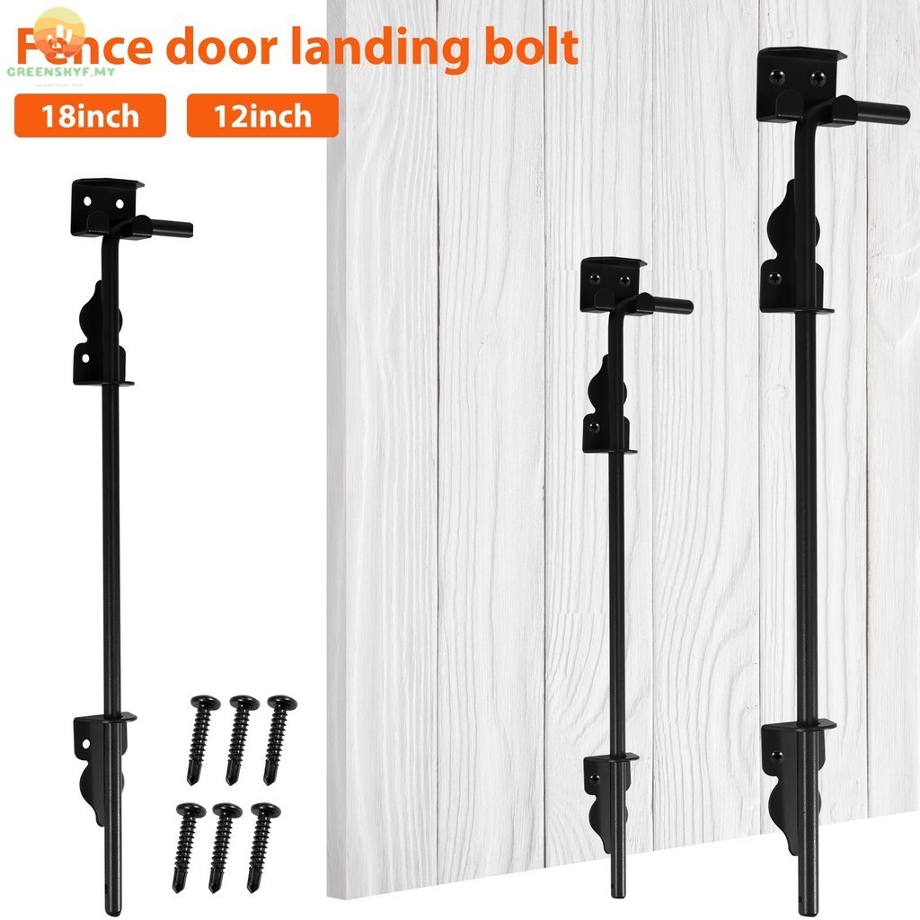 Cane Bolt Gate Drop Rod Kit 18 inch Heavy Duty Iron Gate Ground Latch ...