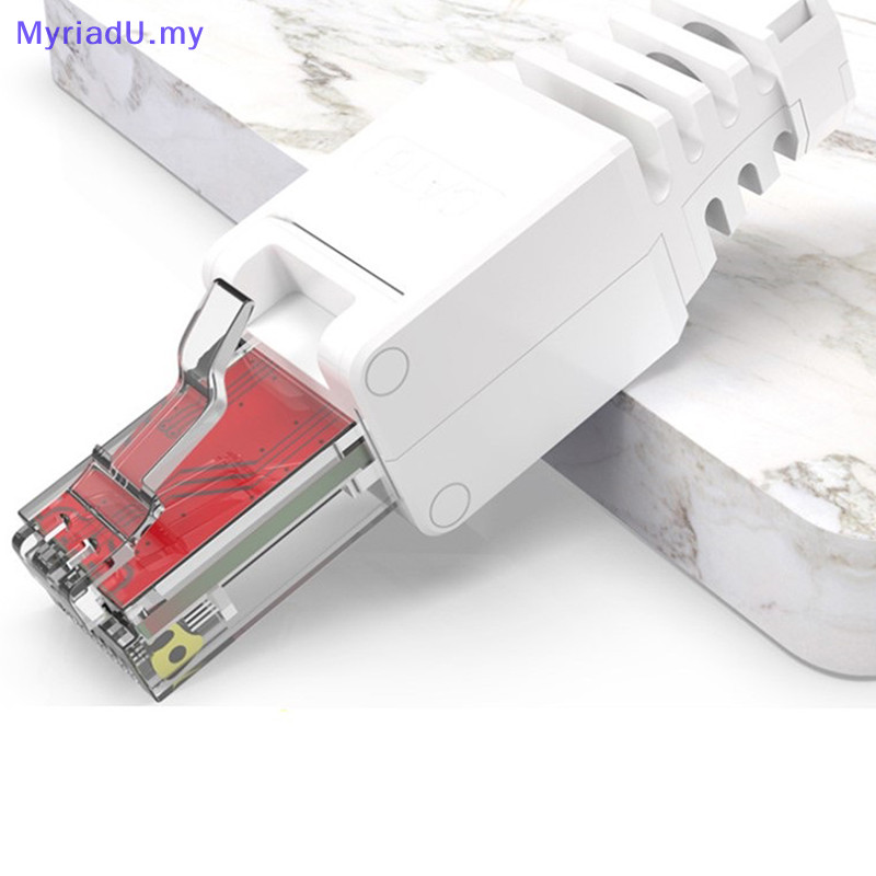 MyriadU White RJ45 Tool-less Connector No Crimp Connectors CCTV ...