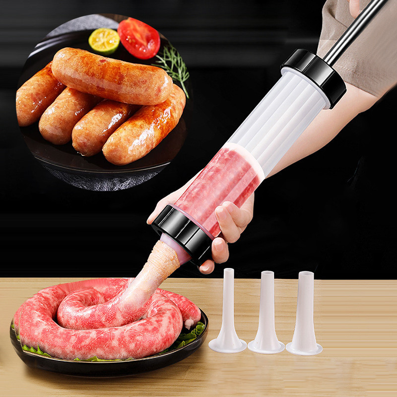 Sausage Stuffer Maker Machine Manual Meat Syringe Home Made Homemade ...