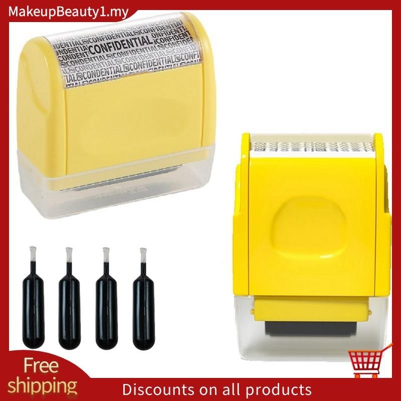 [In Stock]2Pcs Identity Theft Protection Roller Stamp Confidential Roller Stamp Privacy ...