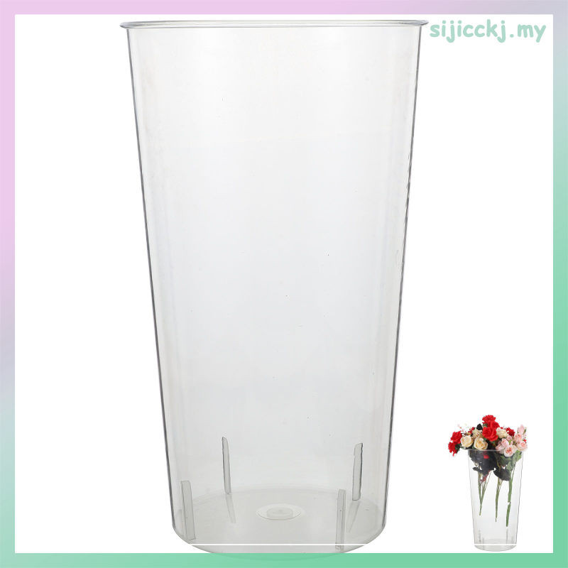 Wake up Flower Bucket Desktop Acrylic Vase Hurricane Floral Plant ...