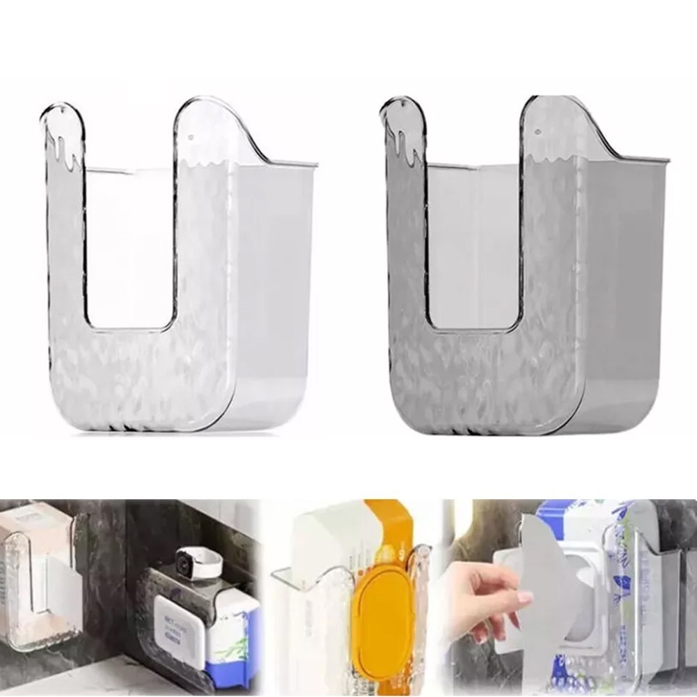 Space Saving Wall Mounted Kitchen Wipes Storage Box with Smooth Pull ...