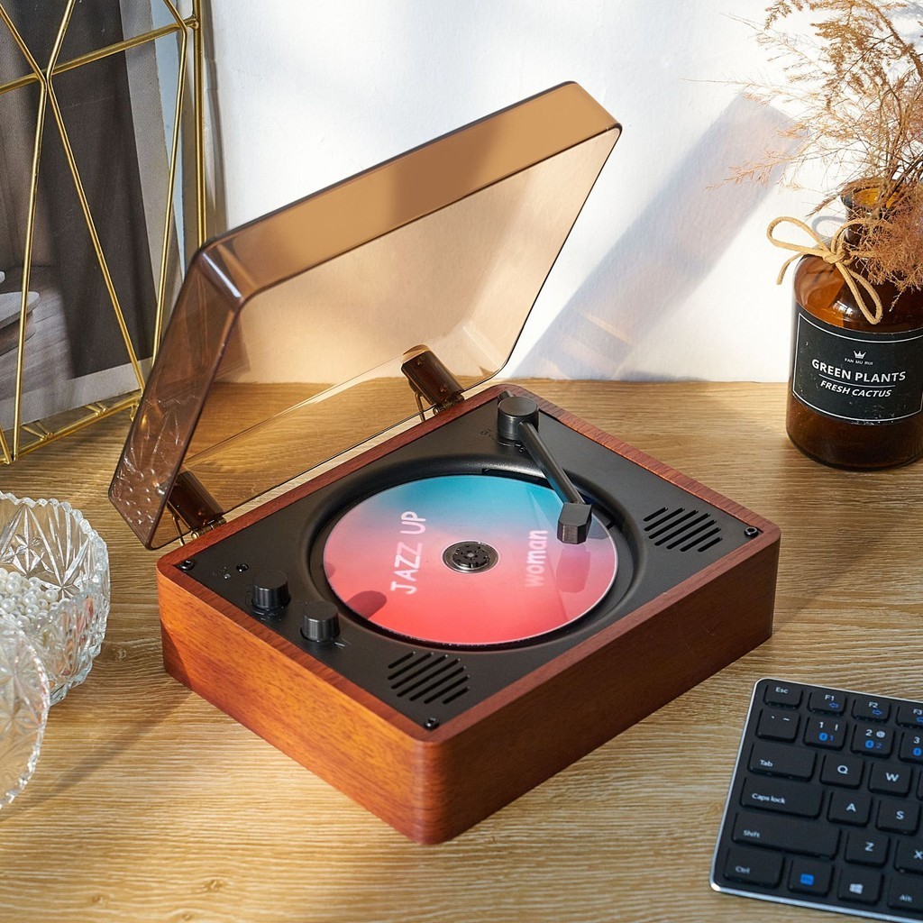 Desktop Wooden Household cd Player Retro Album Bluetooth Audio Fever ...