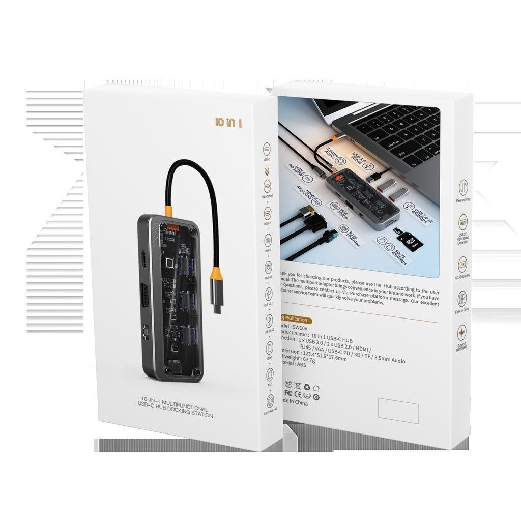 Telus dok jenis-c komputer riba telefon bimbit fon kepala 3.5 antara ...