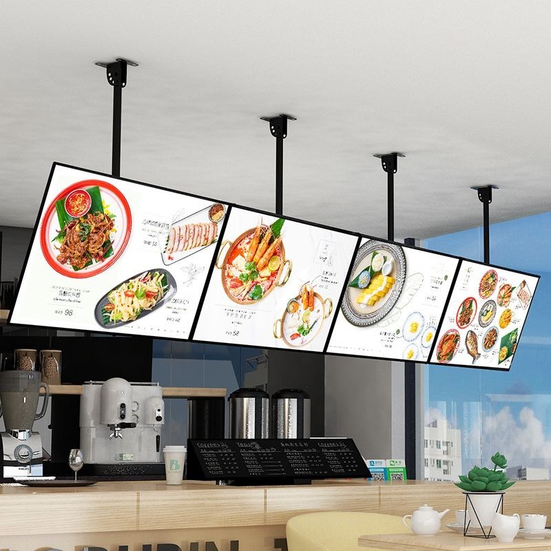 Ultra thin LED TV light box menu board led light box menu board hanging ...