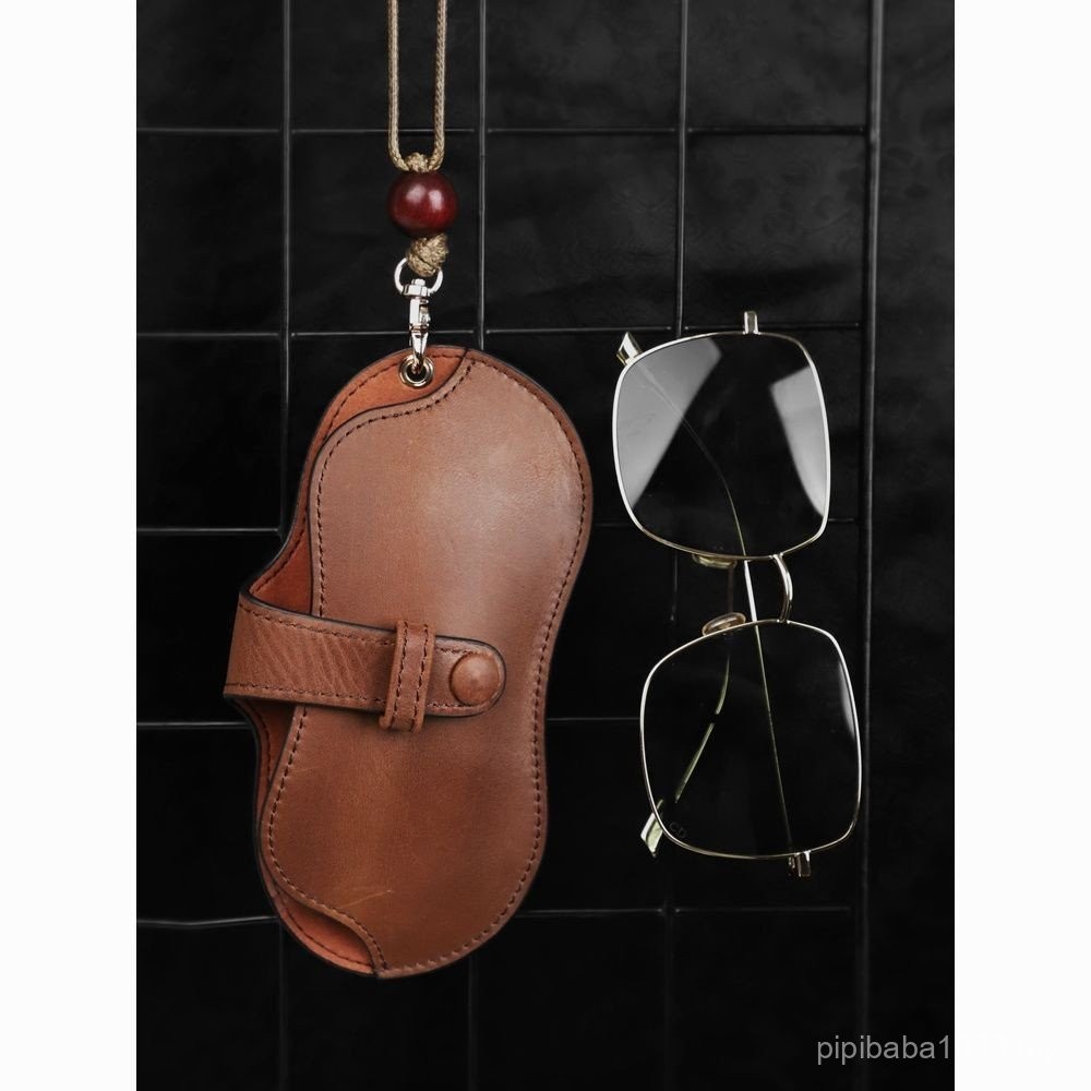 Beg gelas kulit buatan tangan kulit lapisan pertama lelaki dan wanita ...