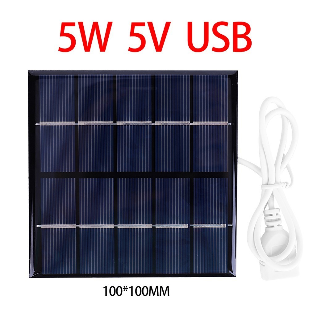 5W 5V Polycrystalline Solar Panel Small Size Multiple Applications USB ...