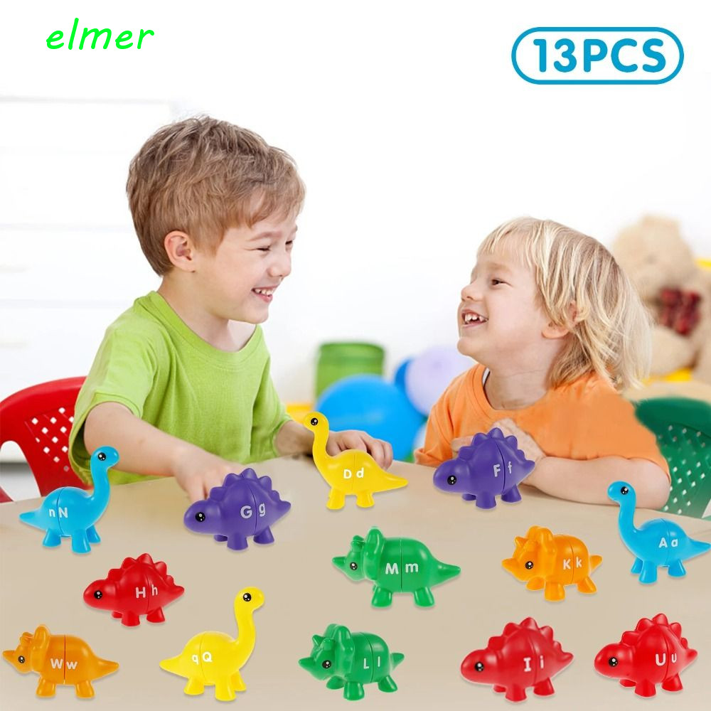 ELMER Matching Letters Dinosaur Toy, Letters Matching Counting Pattern ...