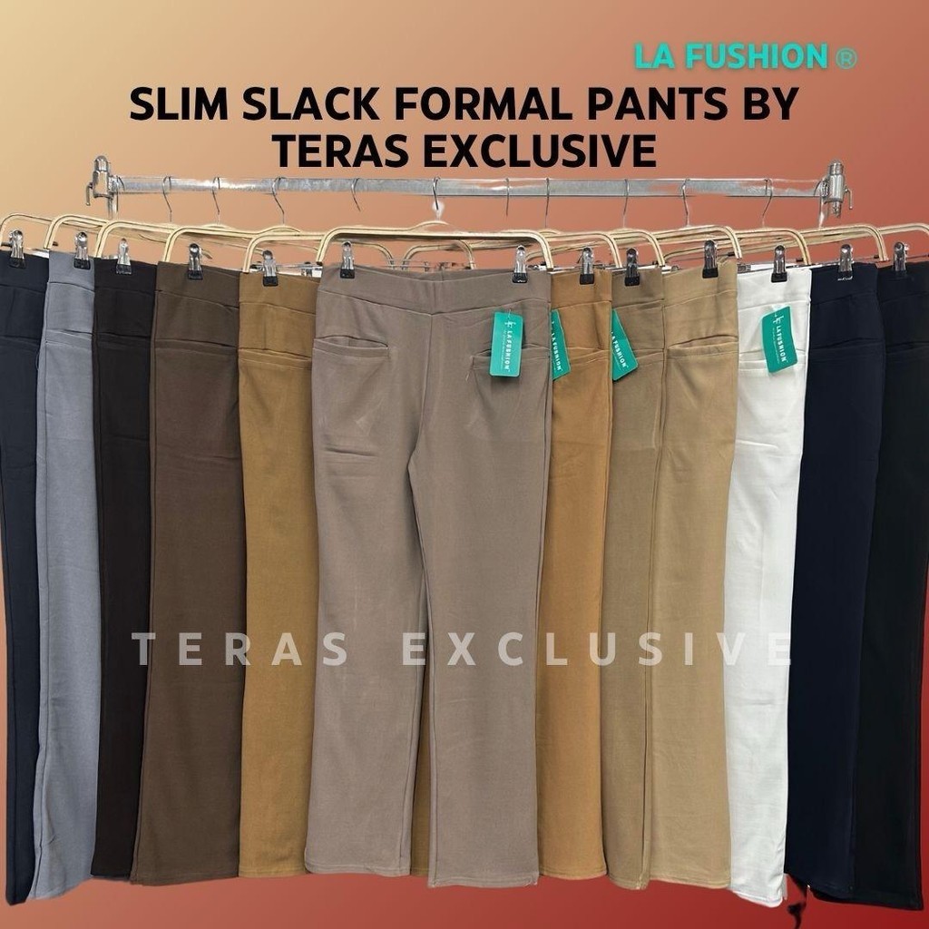 SLIM SLACK FORMAL PANTS (3388) by TERAS EXCLUSIVE slack formal office ...