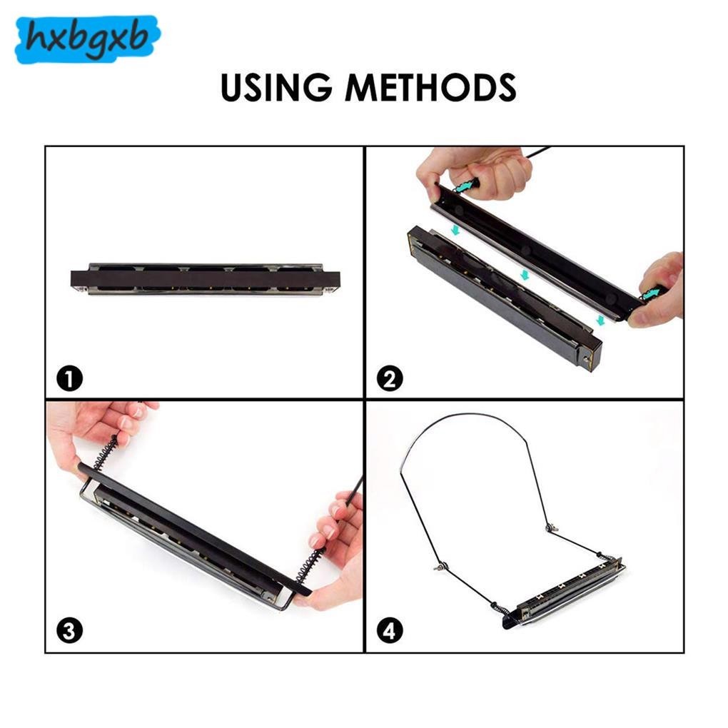 Harmonica Holder Adjustable Harmonica Neck Rack Organ Stand Mouth Metal ...