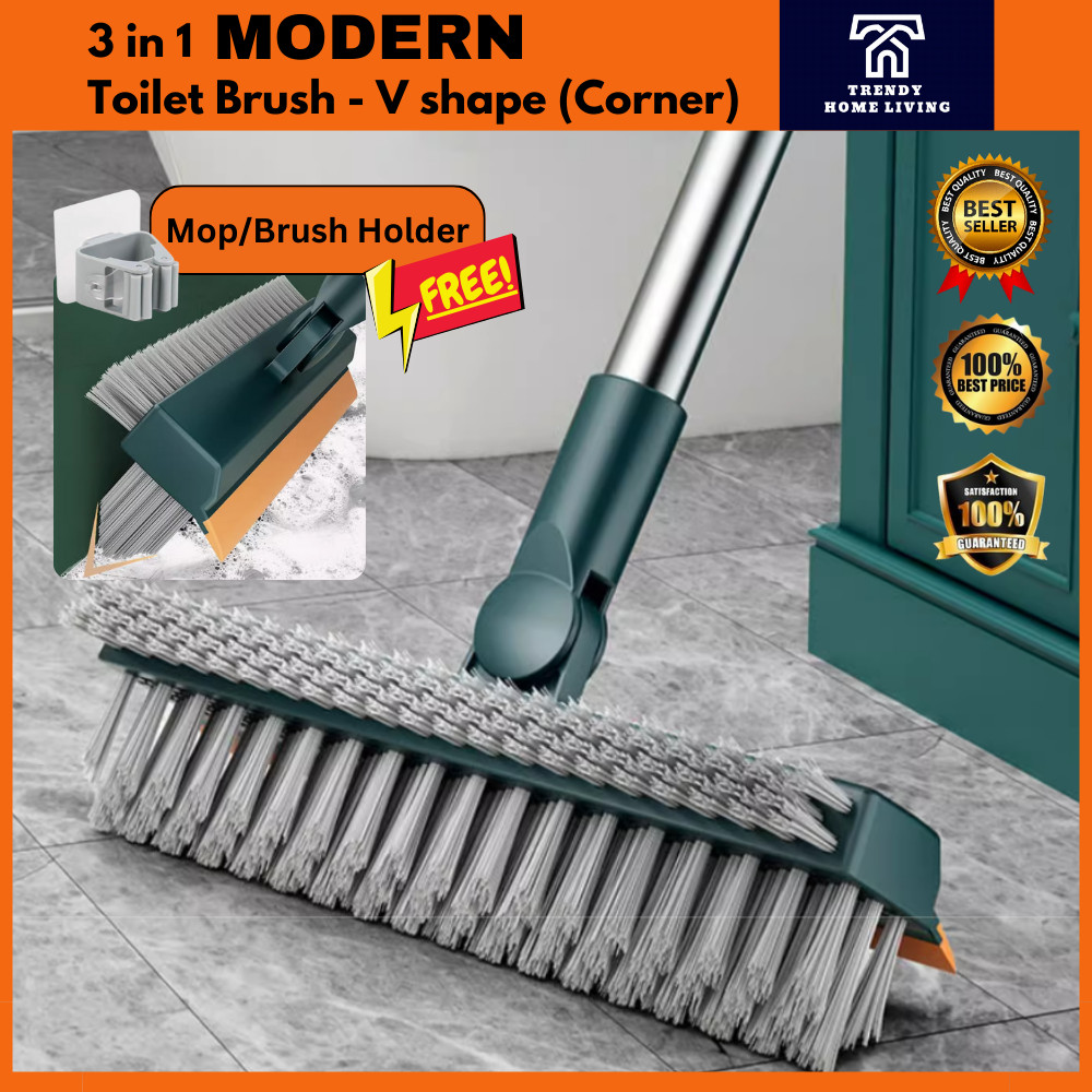 THL 3 In 1 Brush Magic Brush Broom Toilet Floor Brush Berus Cuci Tandas ...