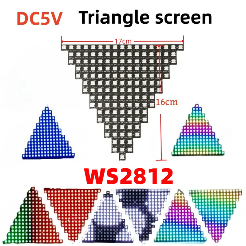 WS2812B LED Triangle Screen Light Modules Matrix Screen LED Digital ...