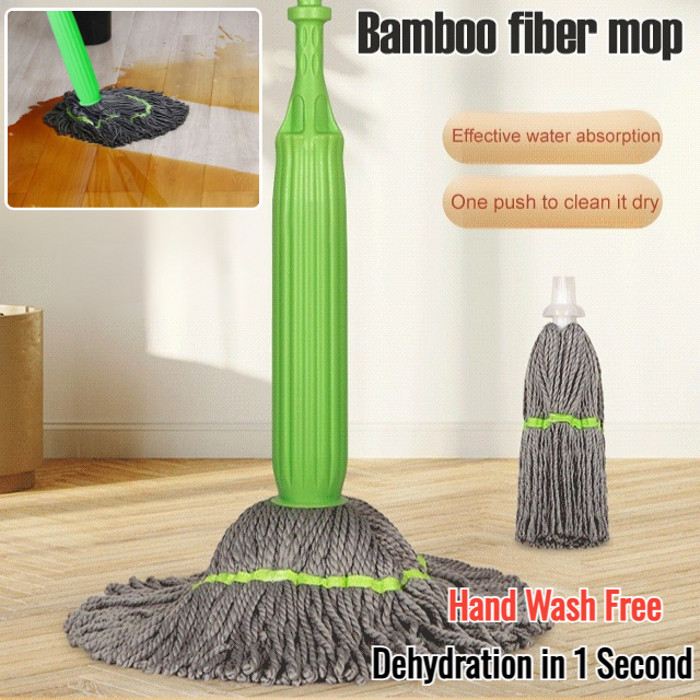 [Dehydration in 1 Second] Old-Fashioned Self-Wringing Rotating Mop Hand ...
