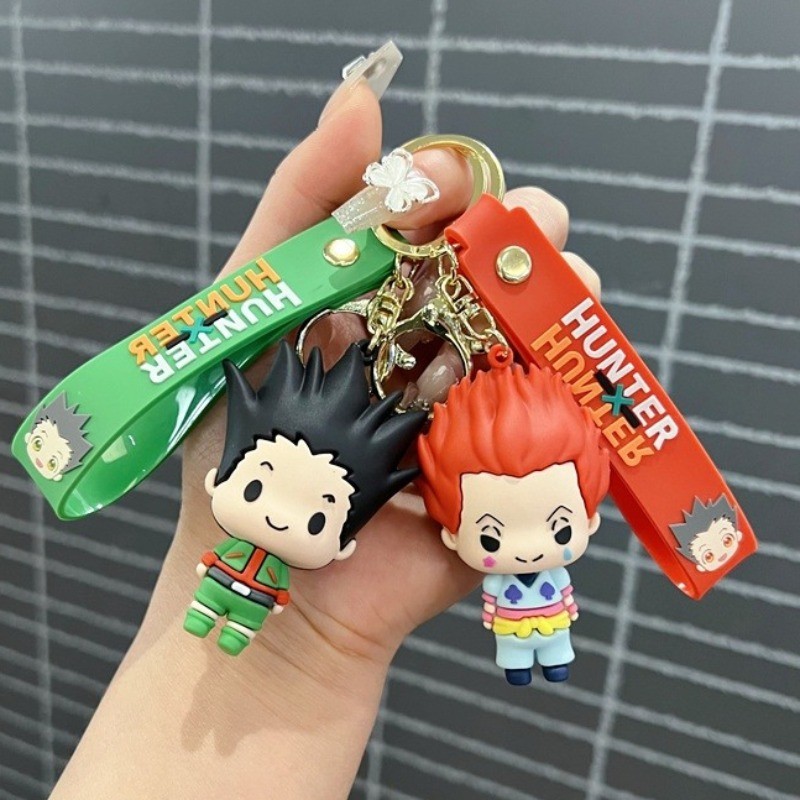 Cartoon Anime HUNTER×HUNTER Doll Keychain Gon Killua Doll Backpack ...