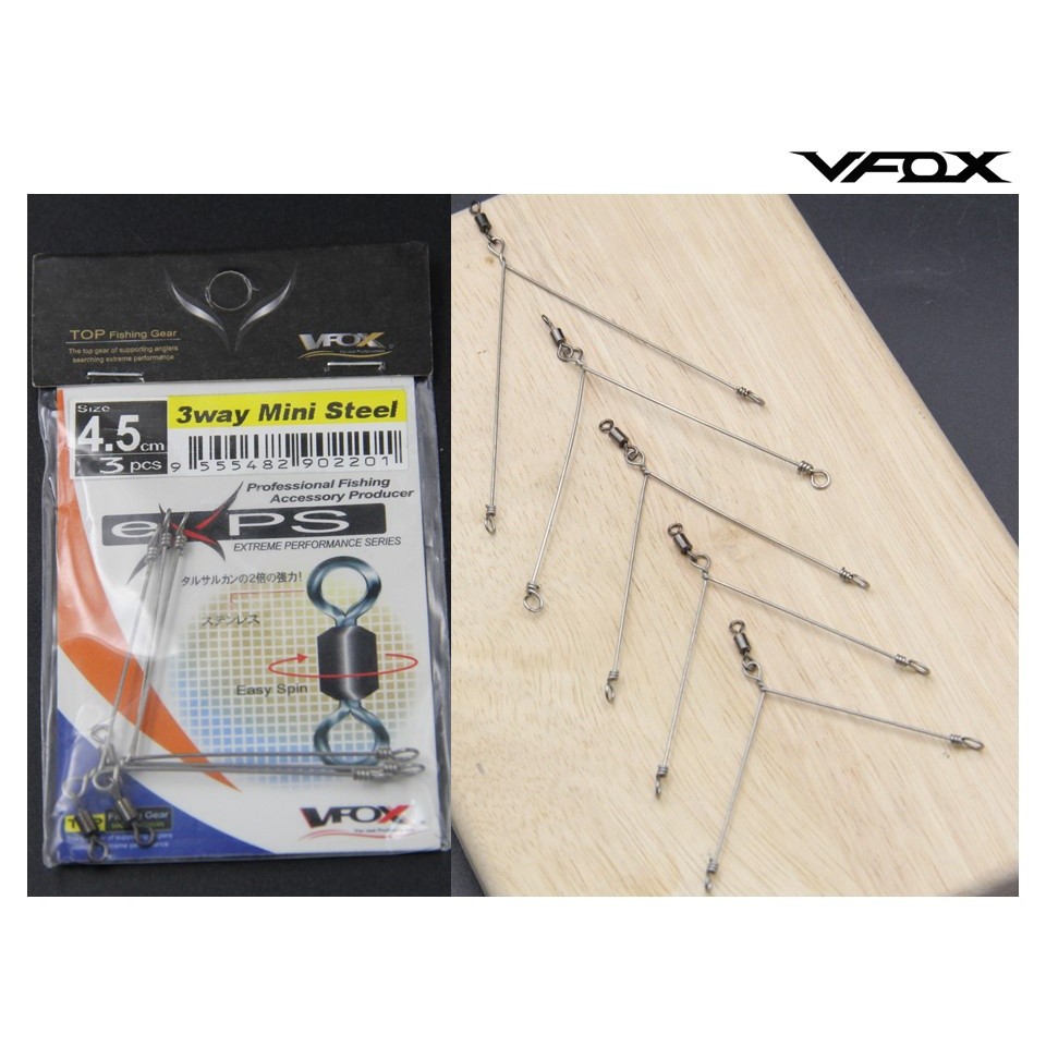 VFOX 3 WAY MINI STEEL SWIVEL FISHING Fishing Swivel Kekili Pancing Kili ...