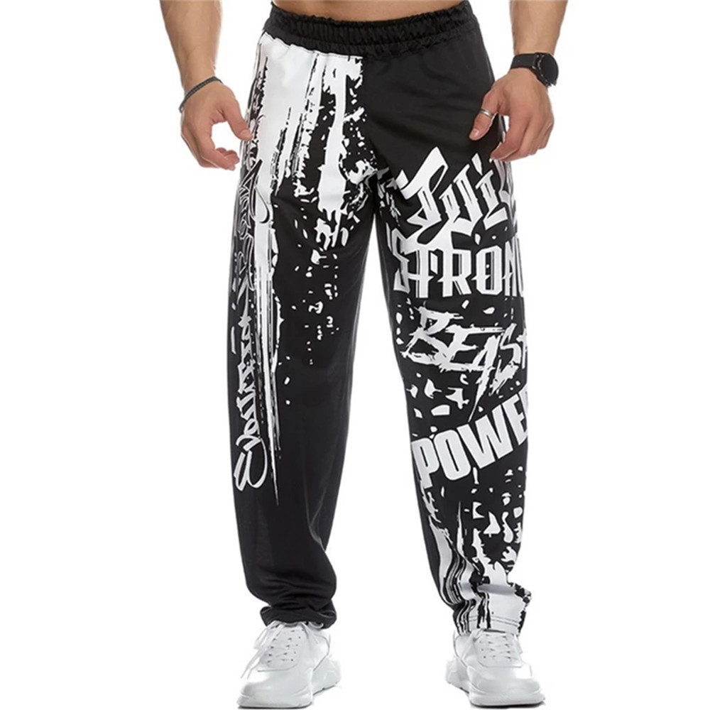 Men Jogging Pants, Bodybuilding Soft Polyester Trousers, Fitness Sports ...