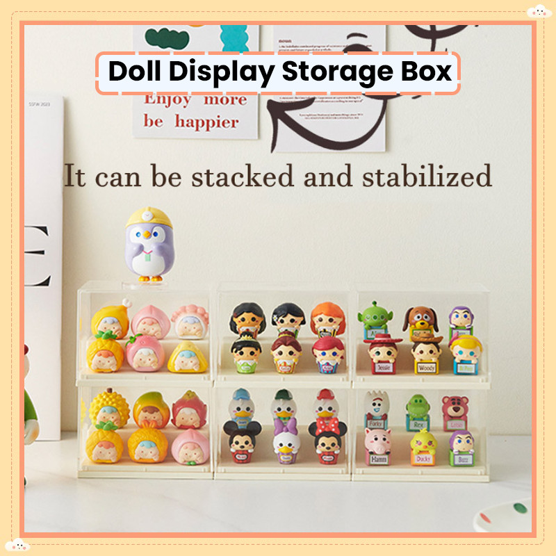 Doll Display Storage Box Storage Transparent Toy Display Storage Box ...