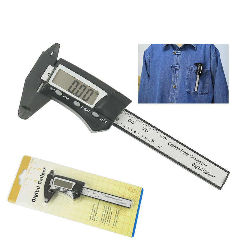Measuring Tools Instrument 0-70 mm Electronic Digital Caliper Carbon Fibre Vernier Calipers ...