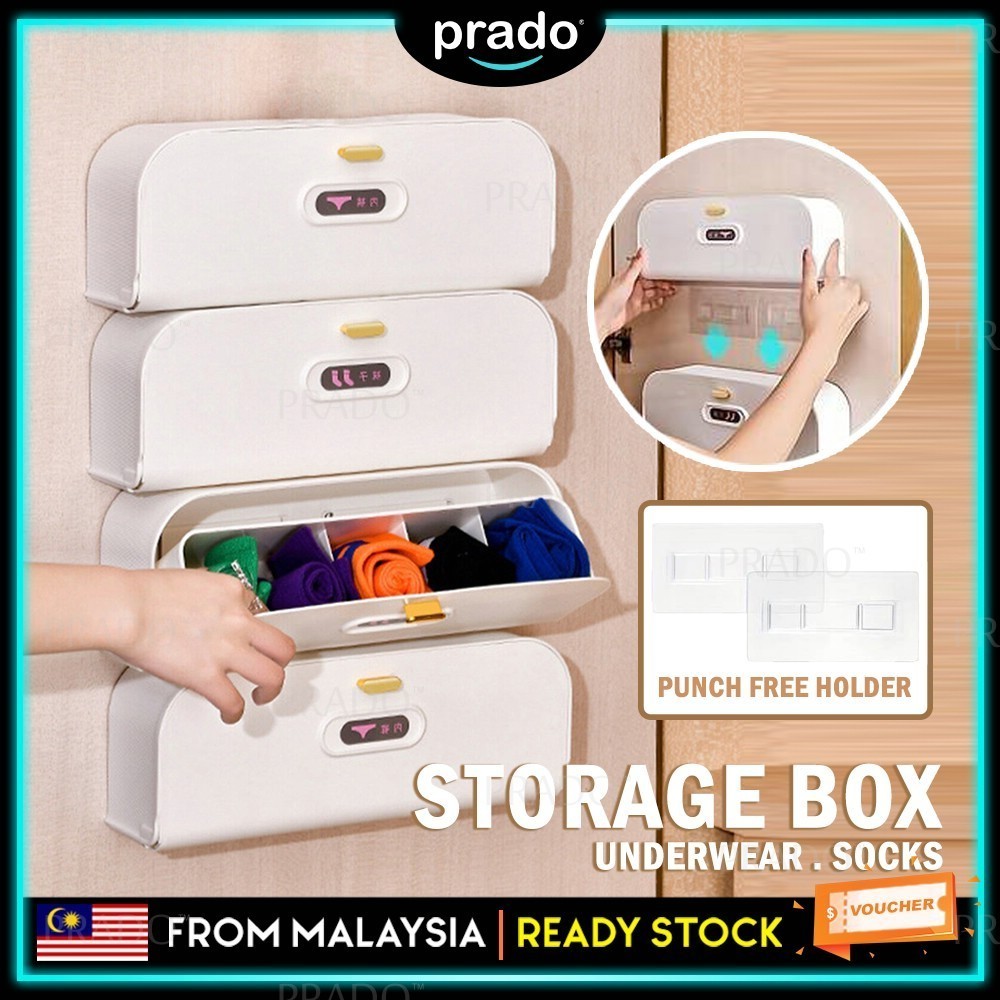 PRADO MALAYSIA Hanging Underwear Storage Socks Bra Panties Cabinet Rack ...