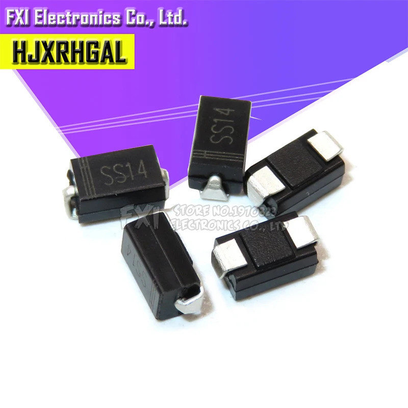 100pcs sma 1N5819 IN5819 SS14 SMD 1A 40V do-214ac Schottky diode ss14 ...