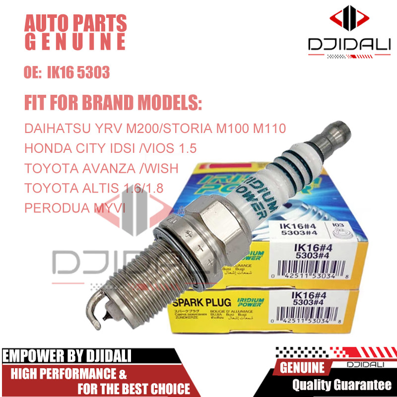 4PCS DENSO IK16 5303 IRIDIUM Spark Plug for Toyota AVANZA Honda CITY WISH ALTIS VIOS DAIHATSU ...
