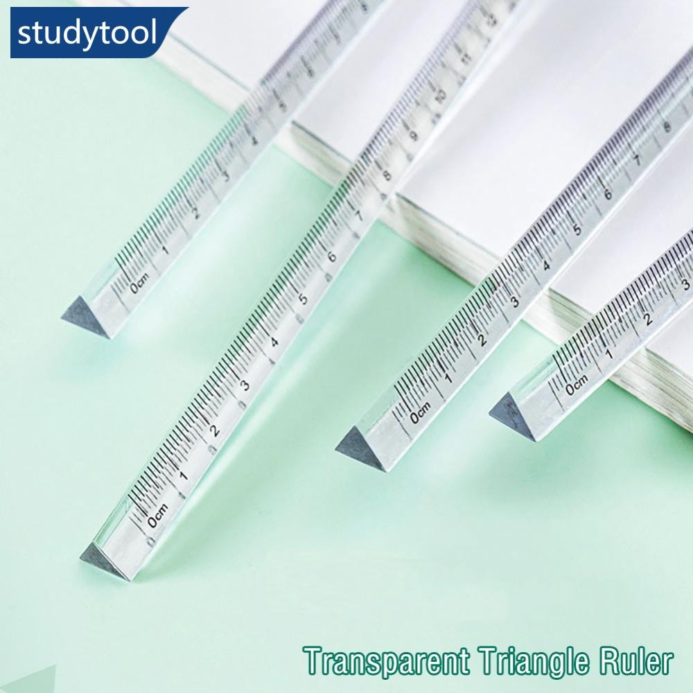 STUDYTOOL 15cm Simple Transparent Triangle Ruler Student Drawing ...